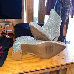 Shoes | Bedazzled Shimmer Ankle Boots | Poshmark